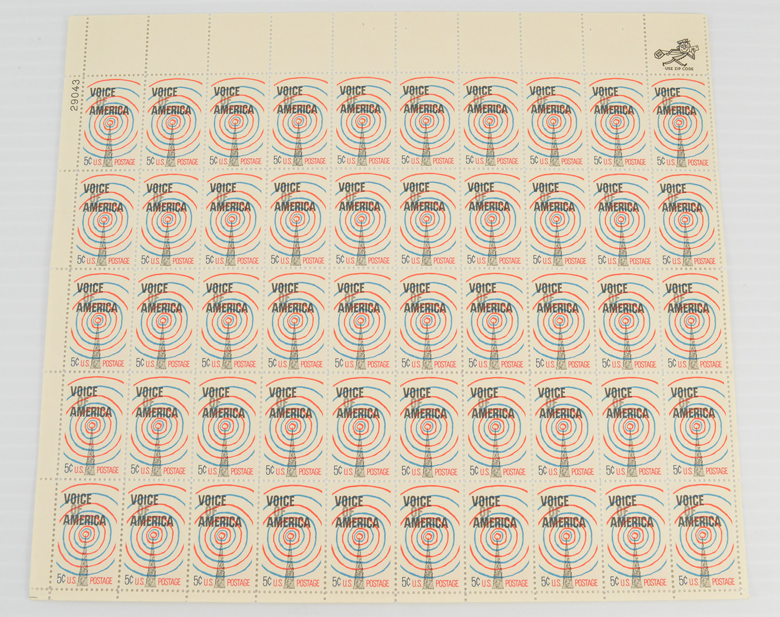 Unused Sheet of United States Postage Stamps - Entire Sheet - Great ...