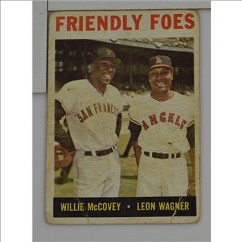 1964 Friendly Foes Willie McCovey and Leon Wagner Topps #41 ...