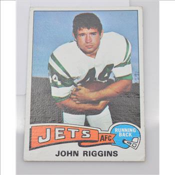 *$5 S&H* 1975 John Riggins Jets Topps #313 Football Card | Property Room