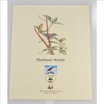 Beautiful Lithograph with Stamp - Would look great in a frame ...