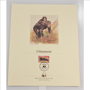 Beautiful Lithograph with Stamp - Would look great in a frame ...