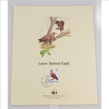 Beautiful Lithograph with Stamp - Would look great in a frame ...