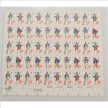 Unused Sheet of United States Postage Stamps - Entire Sheet - Great ...