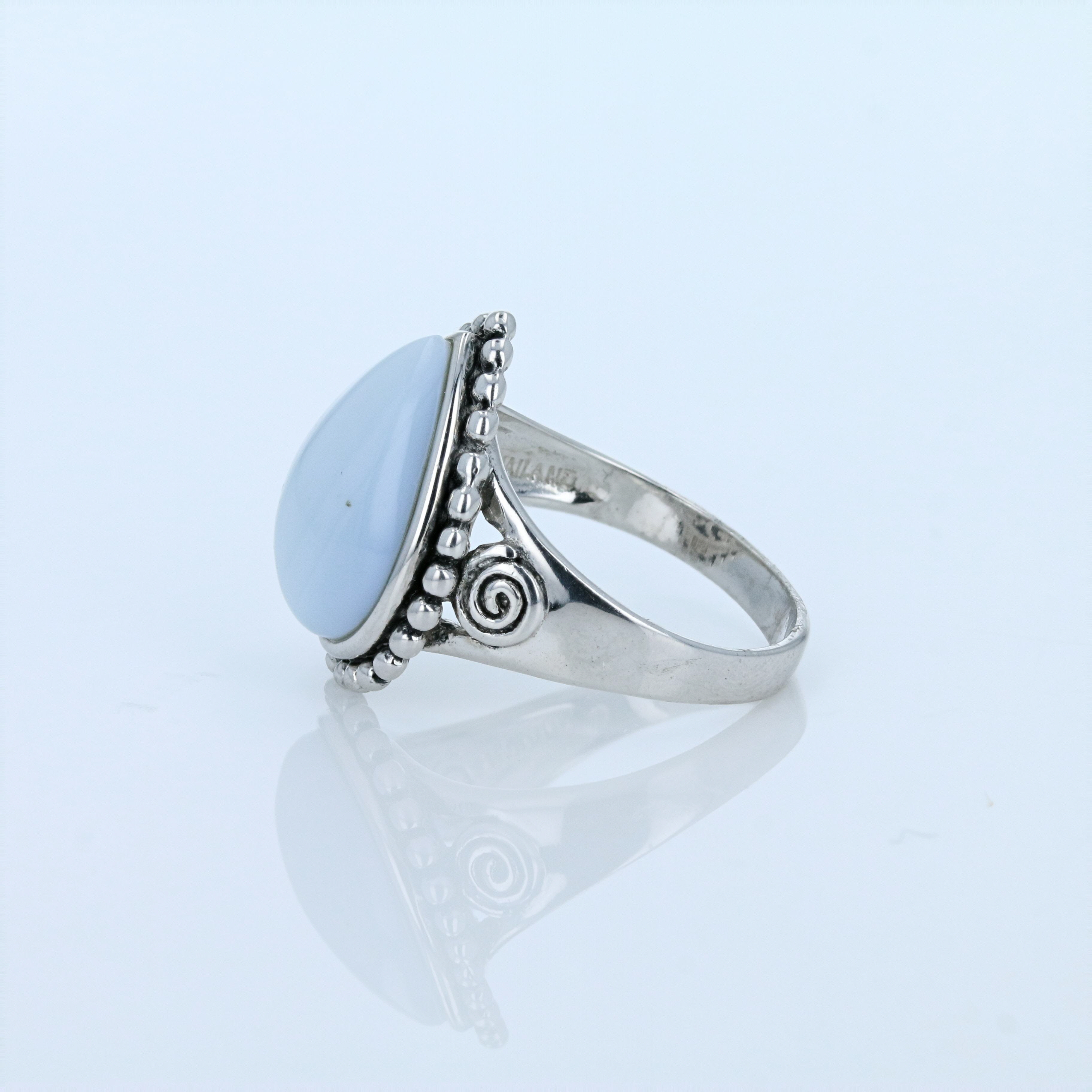Sterling Silver Genuine Angelite Ring | Property Room