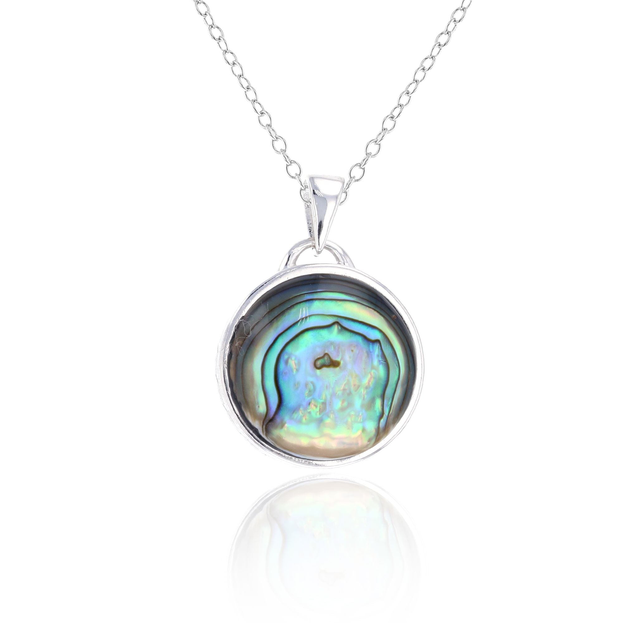 Sterling Silver Abalone Frame Pendant with Chain | Property Room