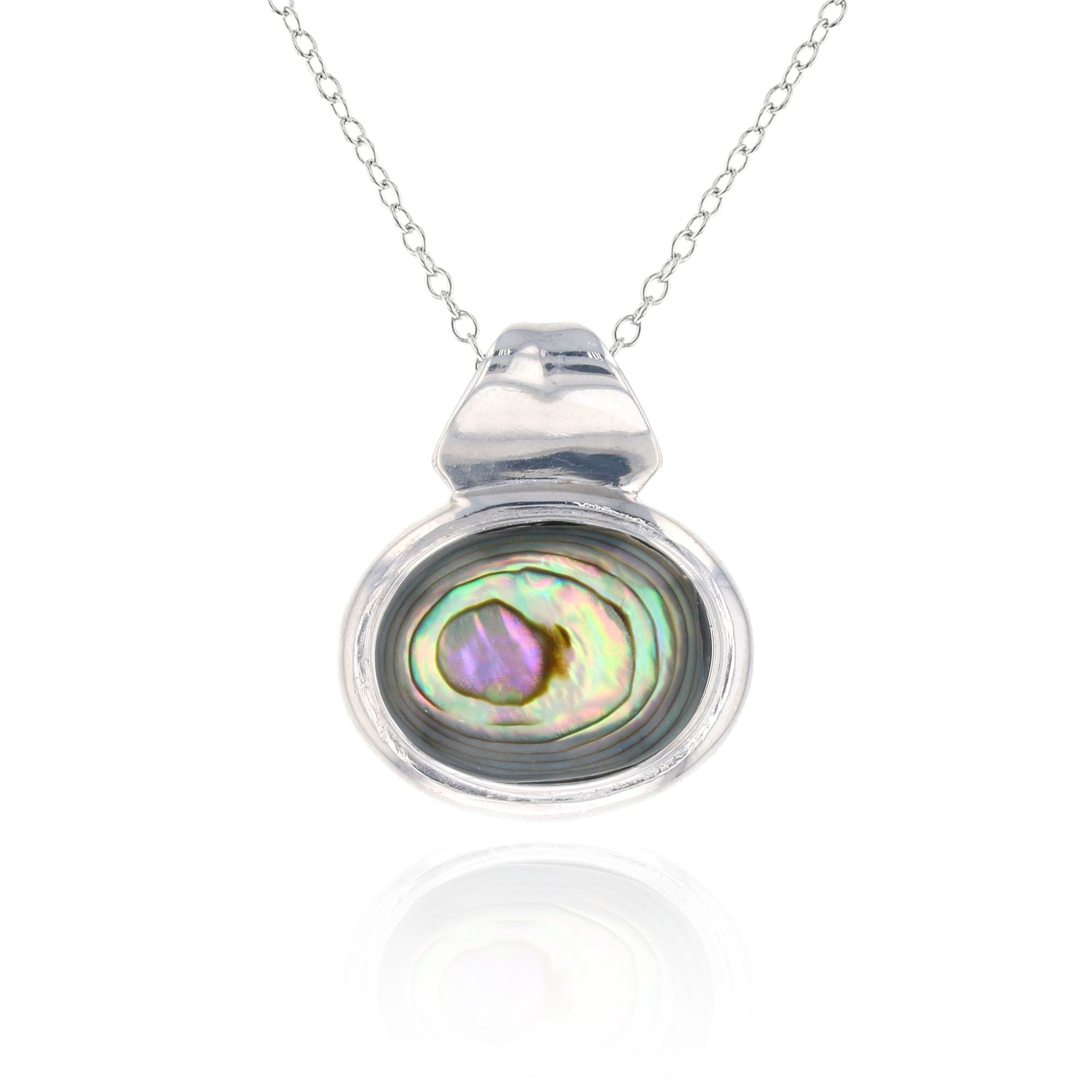 Sterling Silver Abalone Pendant with Chain | Property Room