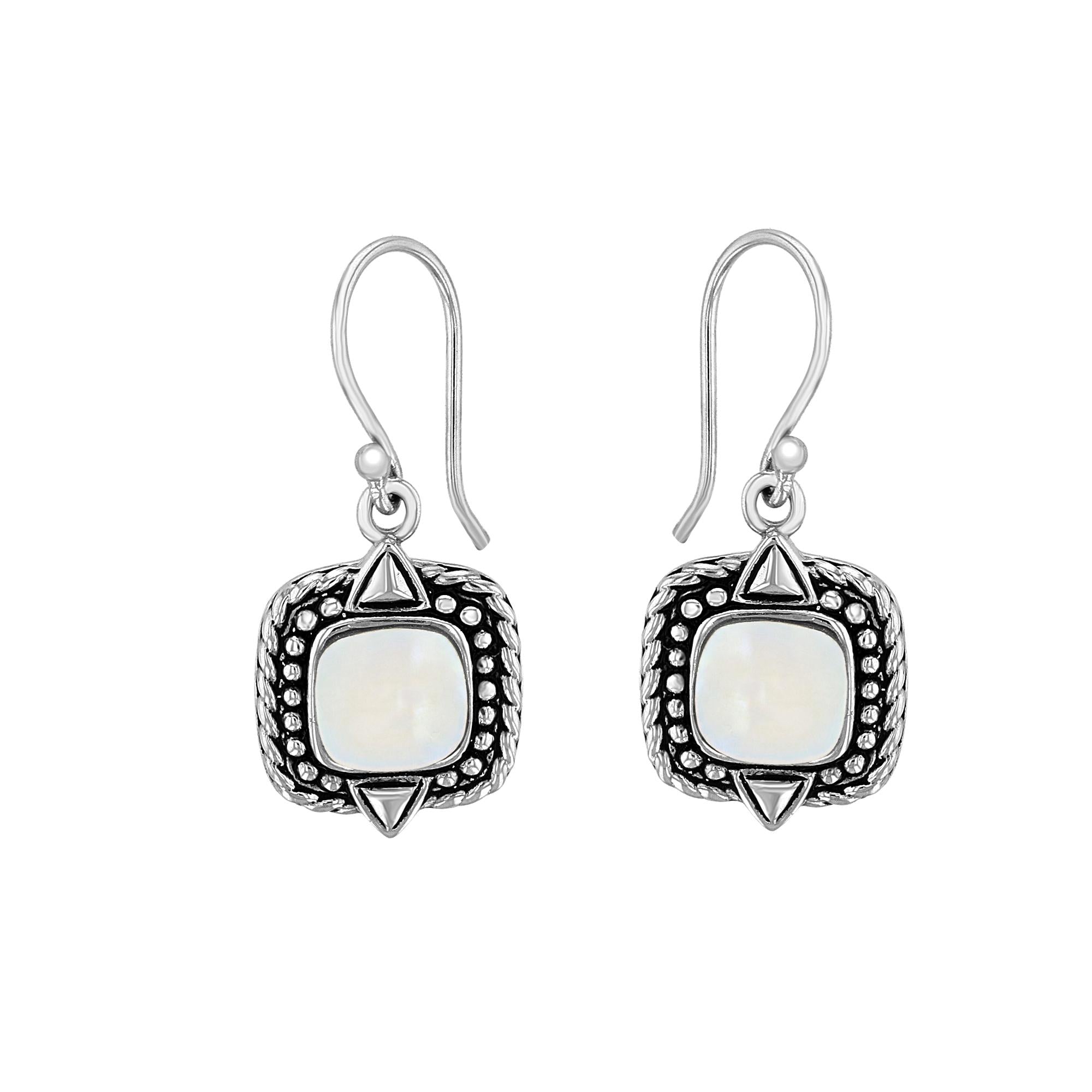 Sterling Silver Fresh Water Pearl Square Shape Earring | Property Room