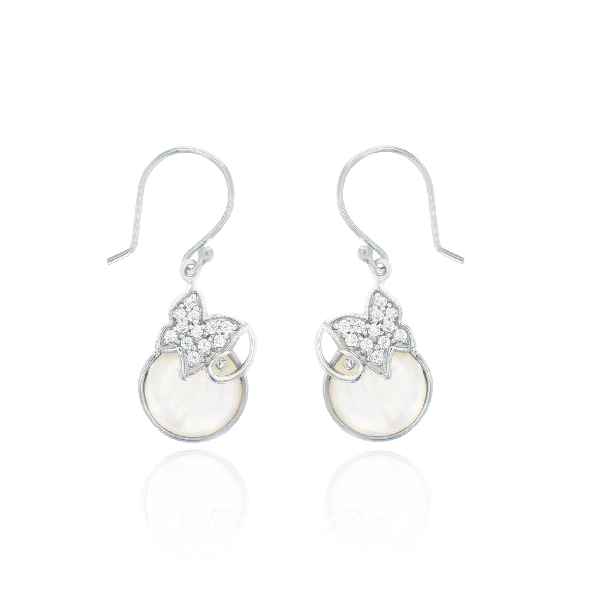 Sterling Silver Mother of Pearl Butterfly Earring | Property Room