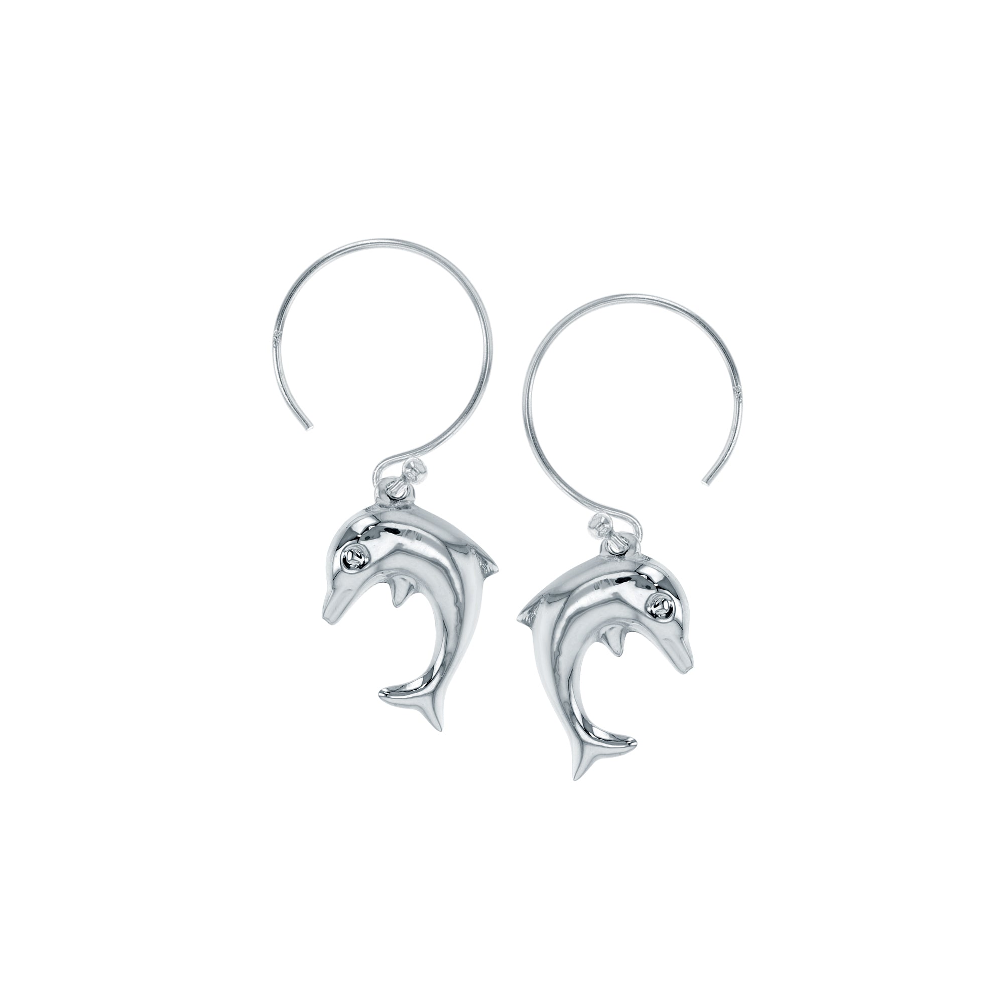 Sterling Silver Puff Dolphin Earring | Property Room