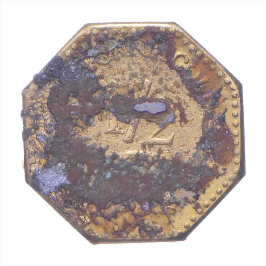 1857 Octagonal California Gold Rush Souvenir Token | Property Room