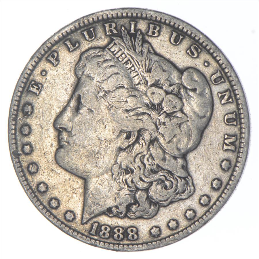 1888-O HOT LIPS Vam 4 Morgan Silver Dollar - TOUGH Variety | Property Room