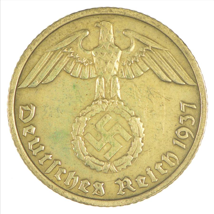 1937 Nazi Germany 10 Reichspfennig - WWII Coinage | Property Room
