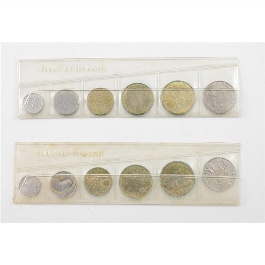 1964 & 1964 Monnaie de Paris "Fleurs de Coins" French France Mint 2 ...