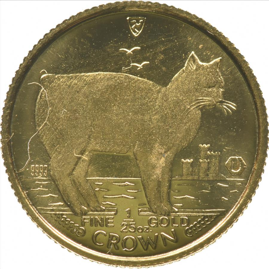 1988 Isle Of Man 1 Crown - 1/25 Oz. Gold - Manx Cat | Property Room