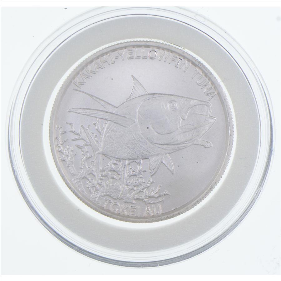 2014 Tuvalu 2 Dollars - 1/2 Oz Silver Yellowfin Tuna - World Silver ...