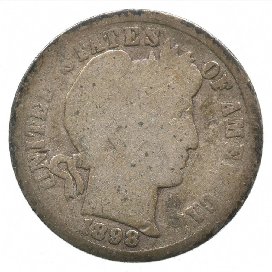 Better 1898 US Barber Liberty Silver Dime Coin Collection Lot Set Break | Property Room