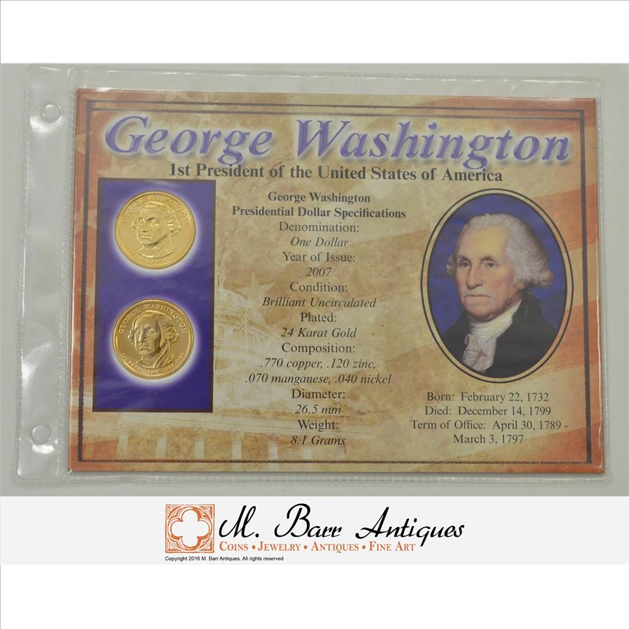 Coin Set George Washington Presidential Dollars**** Historic US ...