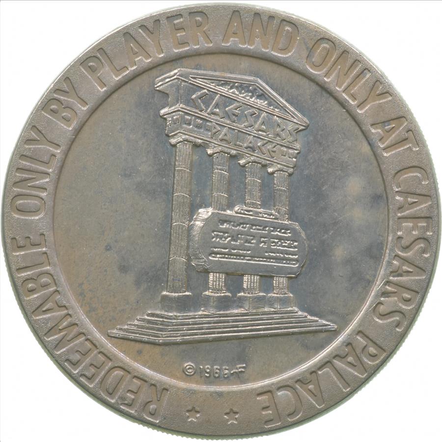 Collectible $1 Caesars Palace Casino Souvenir Chip 1960's Vintage Token ...