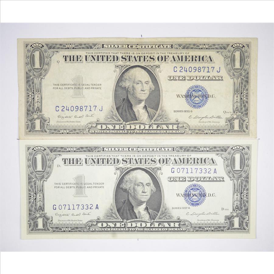 Crisp 1935 or 1957 $1.00 Silver Certificates | Property Room