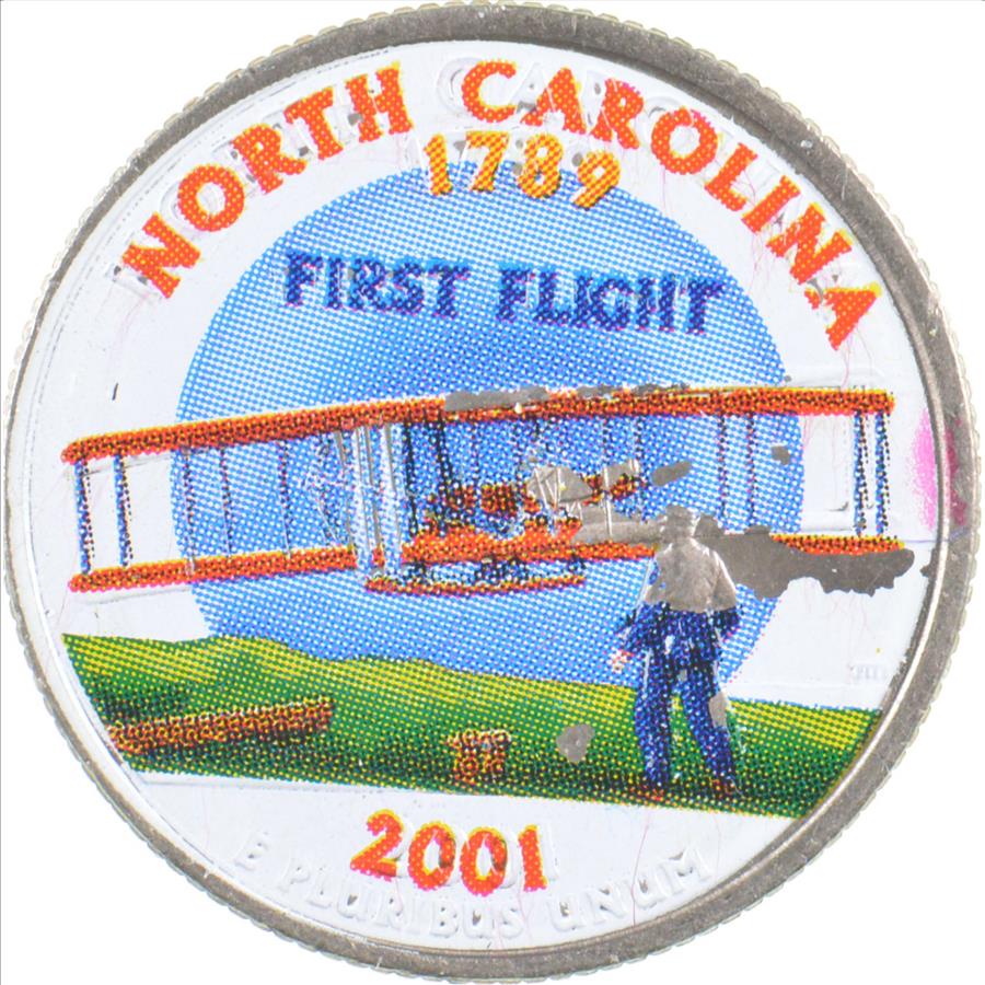 Custom - COLORIZED - 2001-D North Carolina State Quarter - High ...