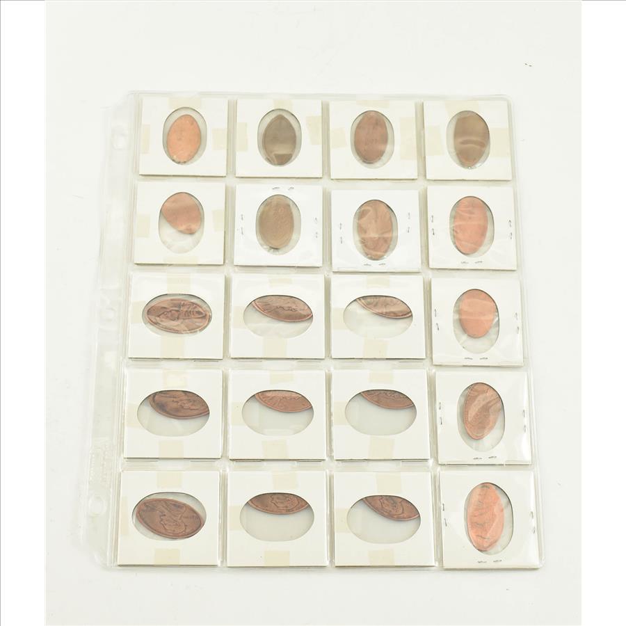 ENTIRE Page Collection of Elongated Coins! Very Cool | Property Room