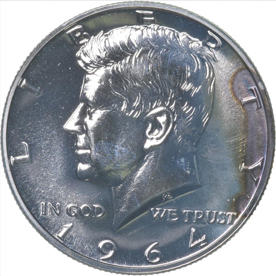 ERROR - 1964 TRANSITIONAL Reverse - PROOF Kennedy Half Dollars - 90% ...