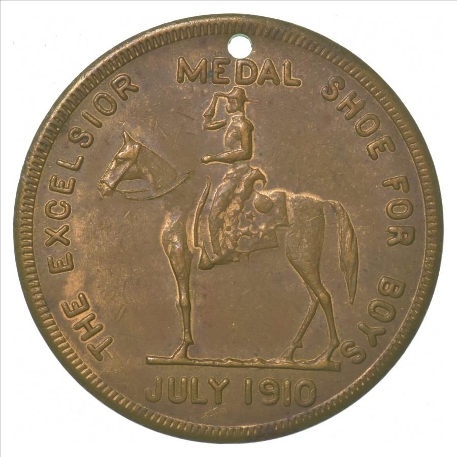 Good Luck Token 1910 The Excelsior Shoe Co - Boy Scouts Medal Coin ...