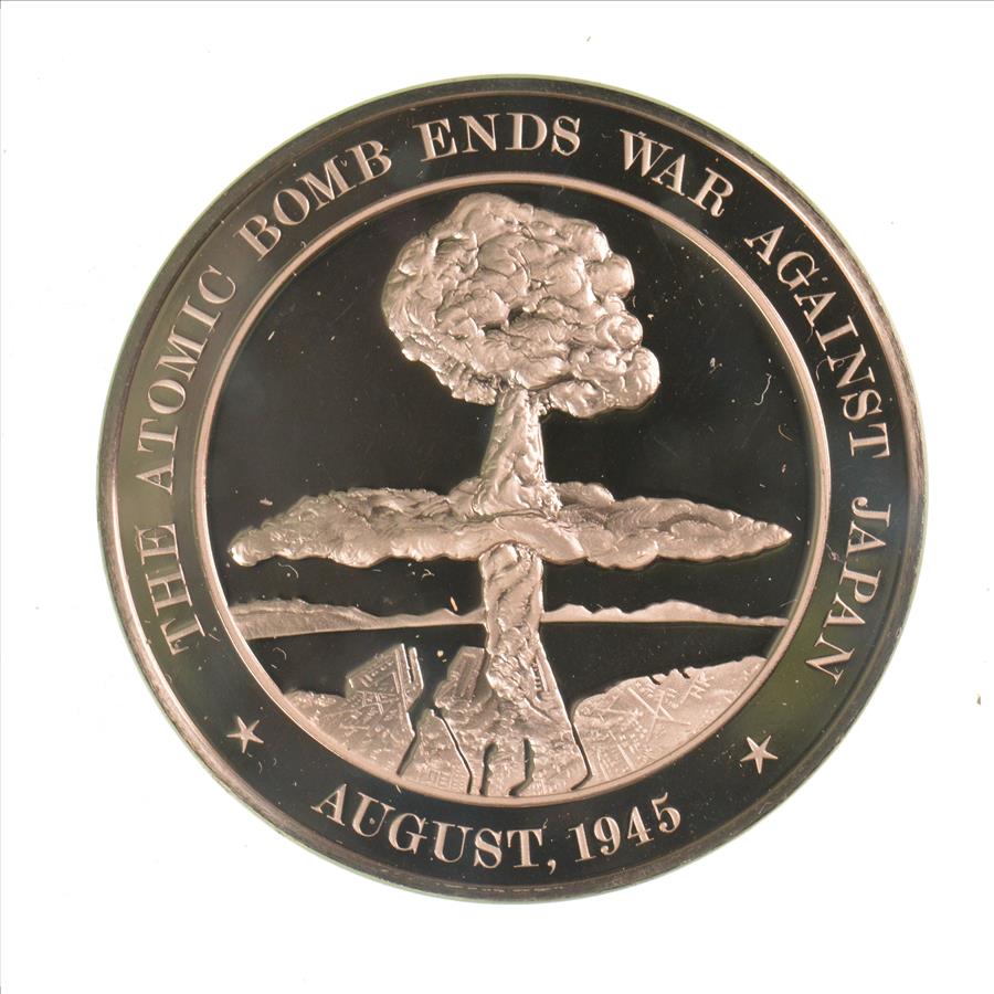 HUGE Bronze Medal Depicting The Atomic Bomb Ends War Against Japan ...