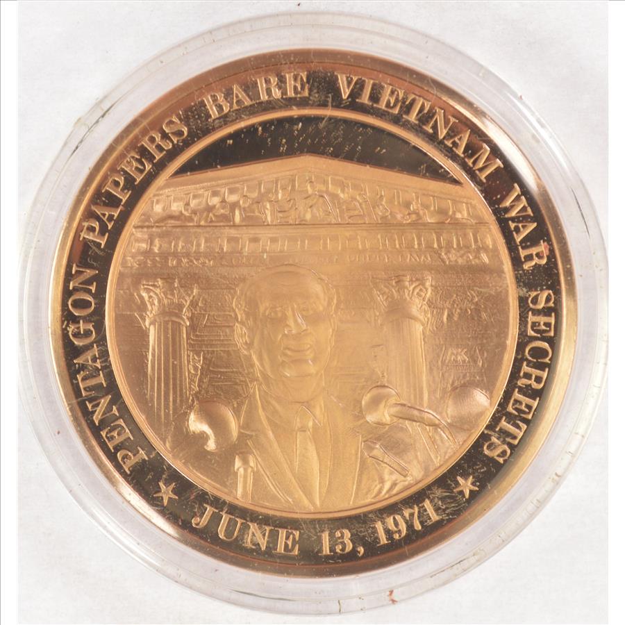 June 13, 1971 Pentagon Papers Bare Vietnam War Secrets - Bronze Historic Commemorative Medal ...