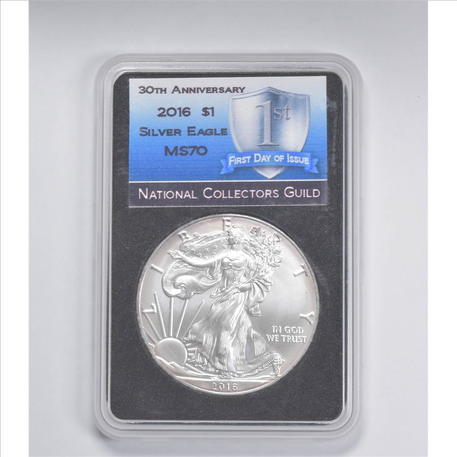 MS70 2016 American Silver Eagle - 30th Anniversary - First Day Issue ...