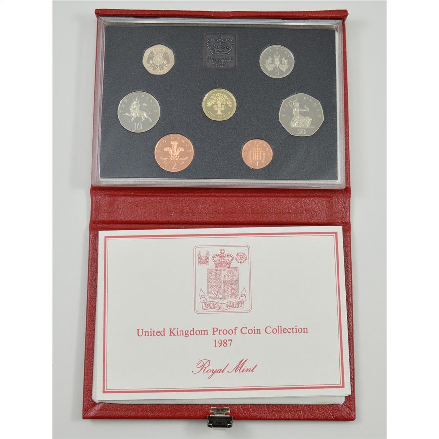 Nice! - 1987 United Kingdom Royal Mint Proof Coin Collection 7 Coins ...