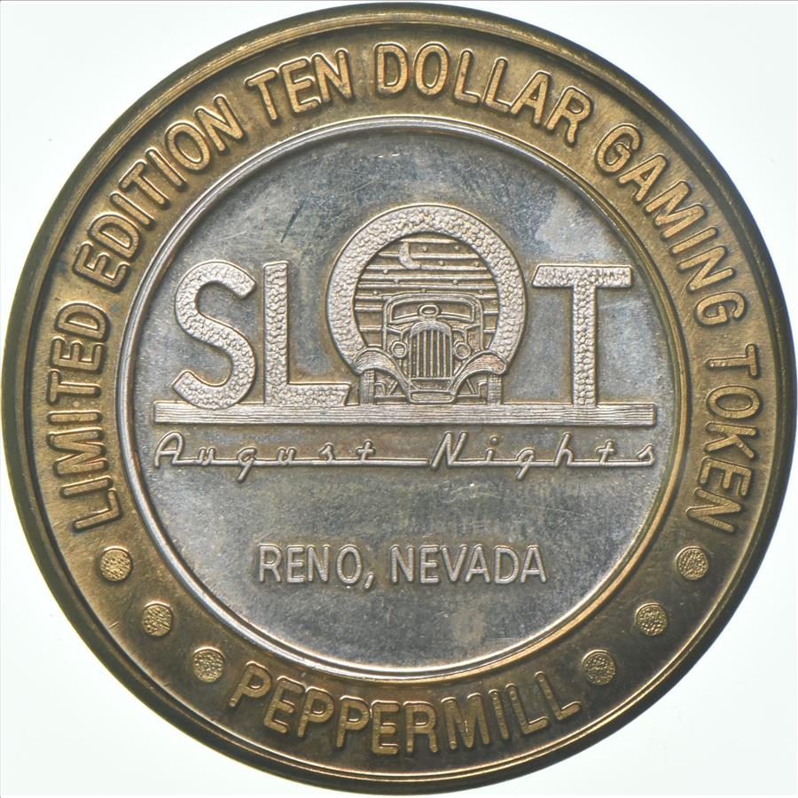 Peppermill Casino $10 Gaming Token .999 Fine Silver Center | Property Room