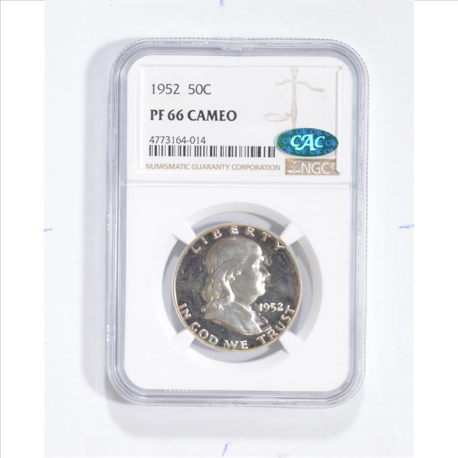 PF66 CAM 1952 Franklin Half Dollar - CAC - Graded NGC | Property Room
