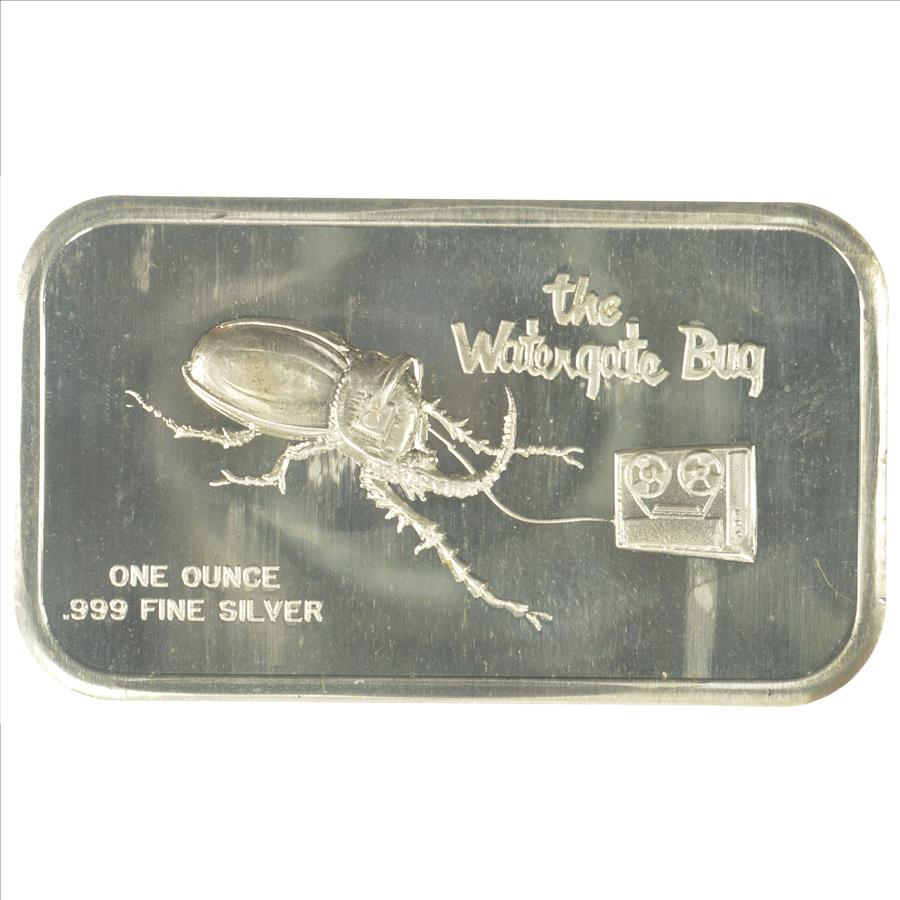 Rare 1970's Limited - 1 Oz Silver The Watergate Bug Bar - .999 Fine ...