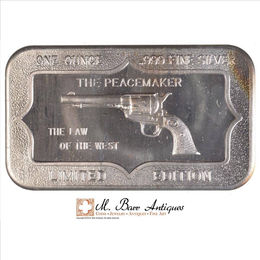 Rare Limited Edition - 1 Troy OZ. Silver The Peacemaker Bar - .999 Fine ...