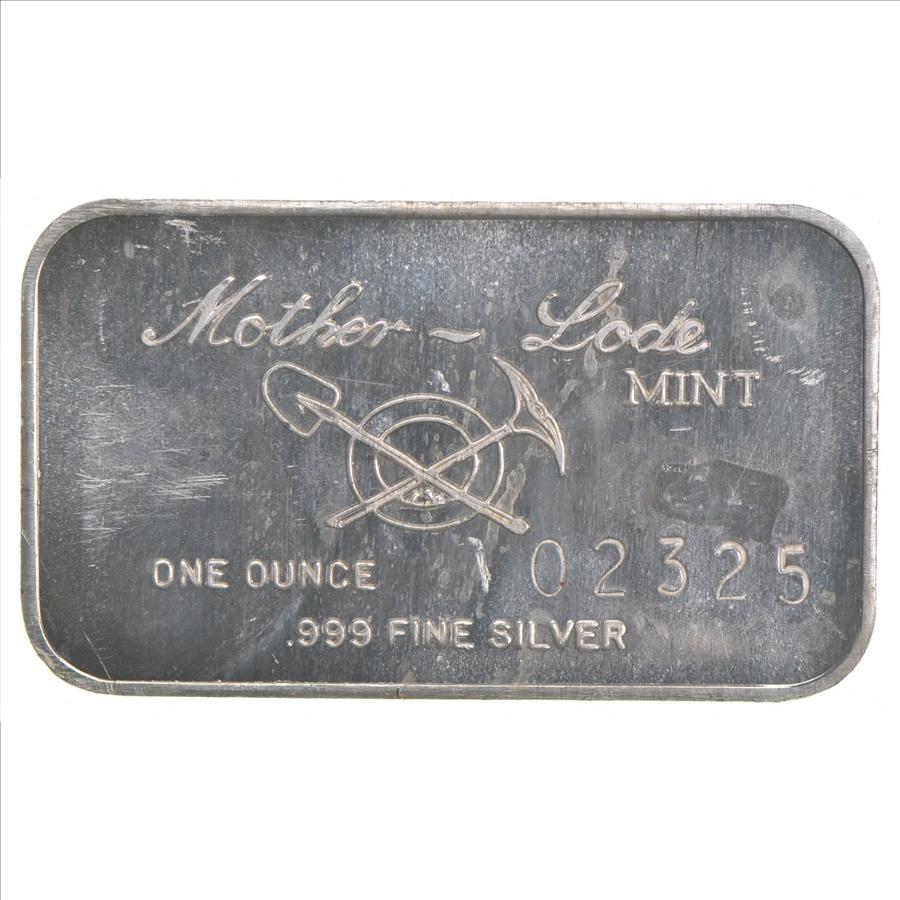 Rare Silver 1 Oz. Mother-Lode Mint Bar .999 Fine Silver | Property Room