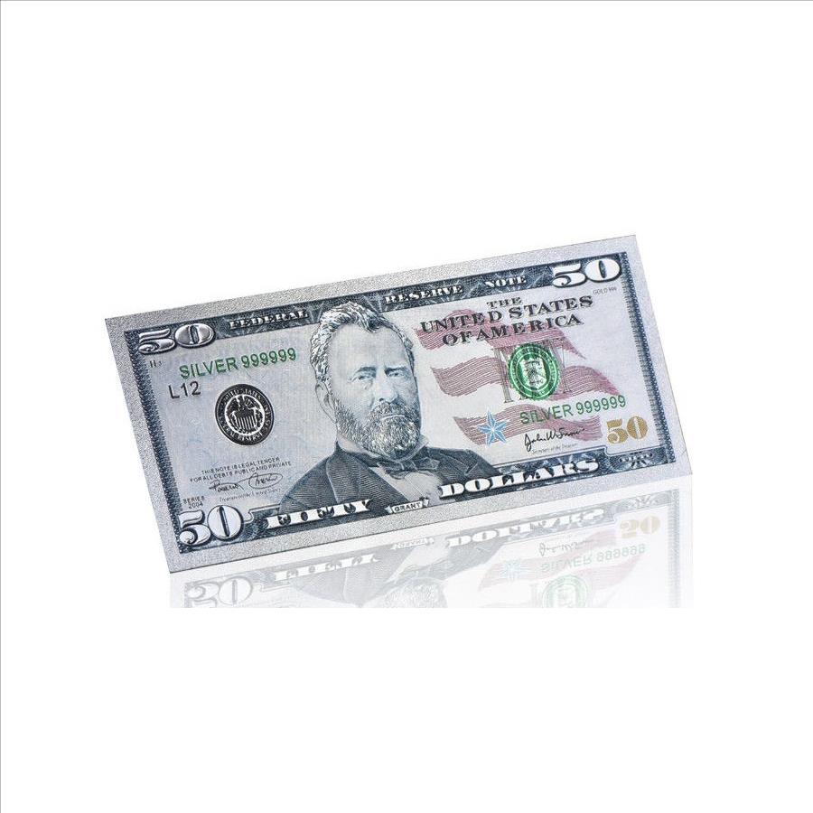 Silver Foil $50 United States- Replica Bank Note | Property Room