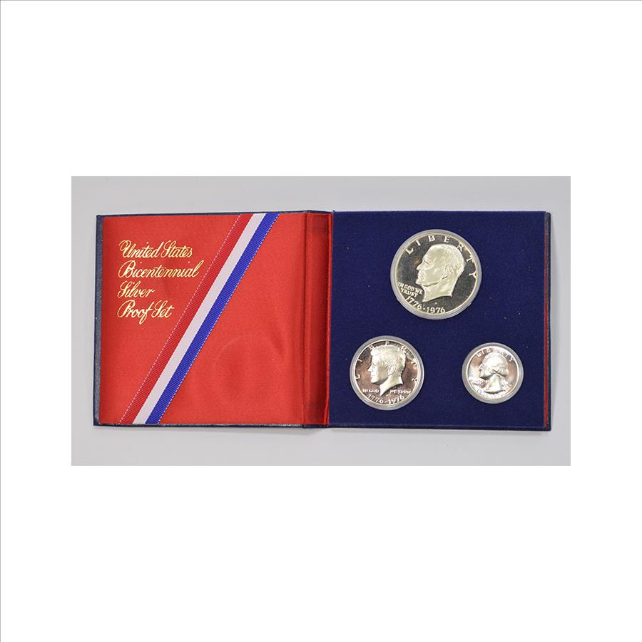 Silver PROOF 3 Piece 1976-S U.S. Bicentennial Coin Collection with ...