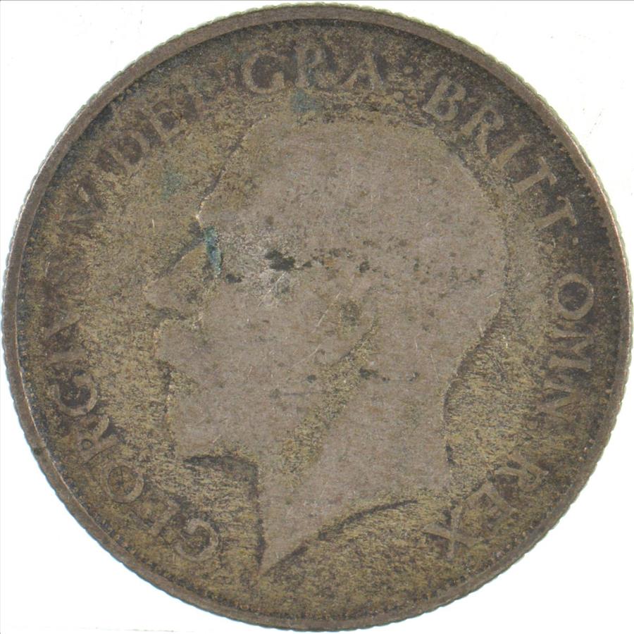 SILVER - Roughly the Size of a Quarter - 1922 Great Britain 1 Shilling ...