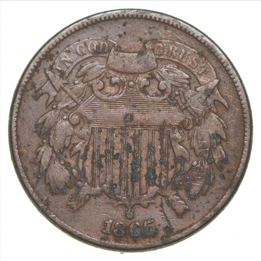 TWO CENT - 1865 US TWO 2 Cent Piece - First Coin with In God We Trust ...