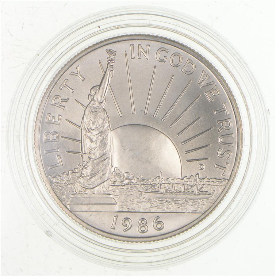 Unc BU MS 1986-D Statue Of Liberty Centennial - United States Mint HALF ...