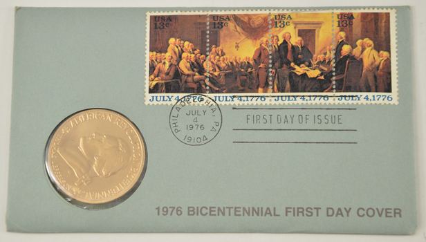 1776-1976 BiCentennial American Revolution US Mint Coin & Stamp Cover ...