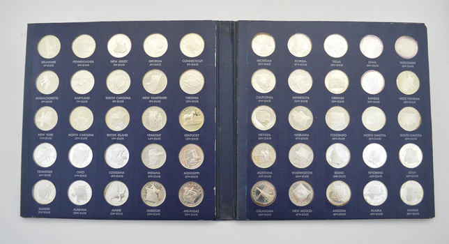 50 Coins - Franklin Mint State - First Edition Sterling Silver Proof ...