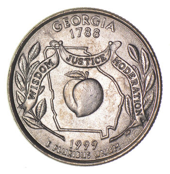 Mint ERROR - DIE Crack -1999 Georgia State Quarter - Collectible ...
