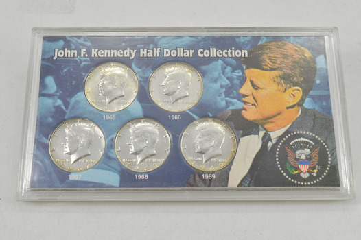 SILVER Coin Set John F. Kennedy Half Dollar Collection Historic US ...