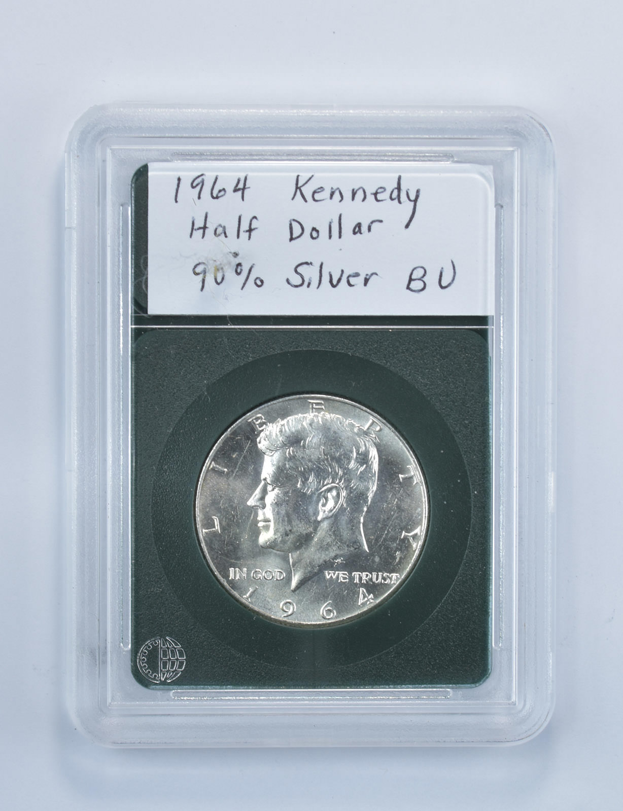 BU 1964 Kennedy Half Dollar - 90% Silver - Fancy Display Holder ...
