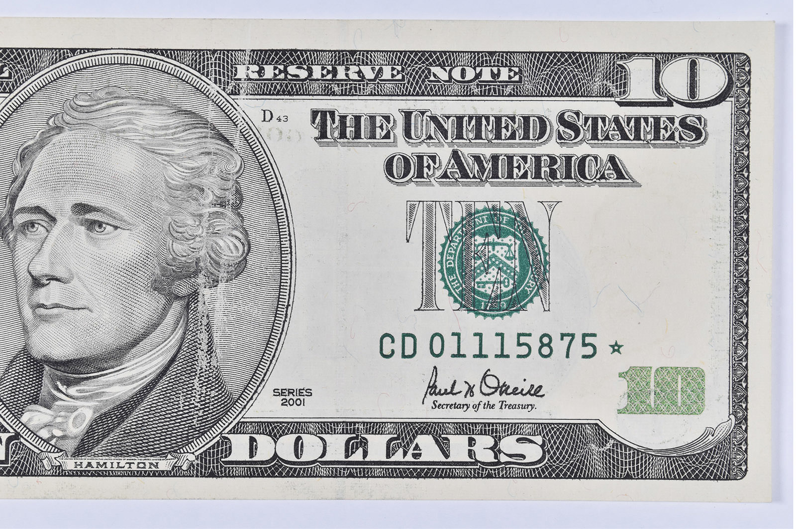 * Error Replacement Note 2001 10 FRN Green Seal - STAR Legal Tender ...