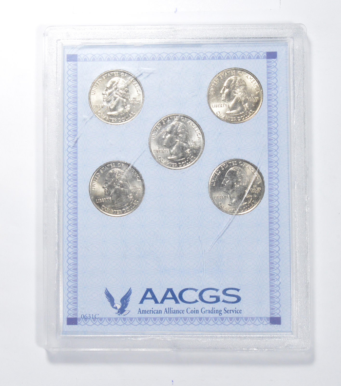 MS63 2008-D State Quarters - 5 Coin Set - Graded AACGS | Property Room