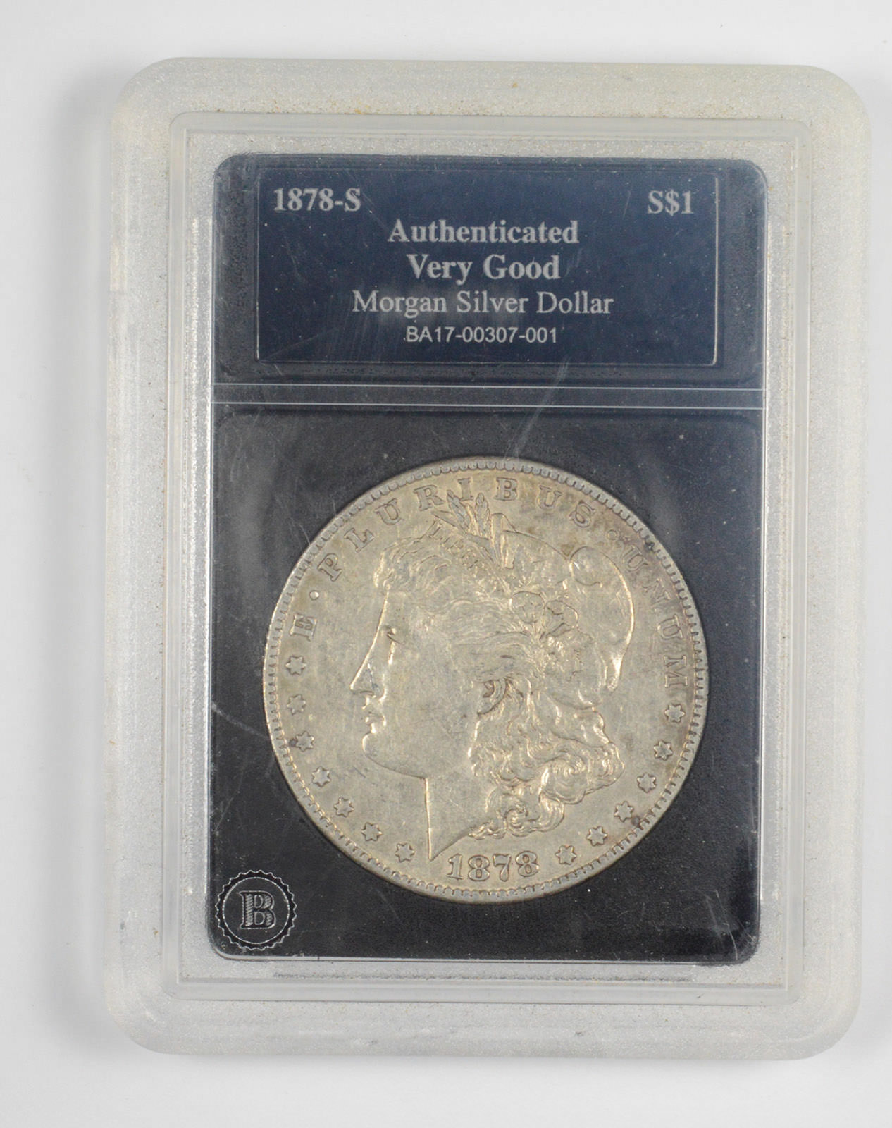 VG 1878-S Morgan Silver Dollar - Authenticated - Fancy Display Holder ...