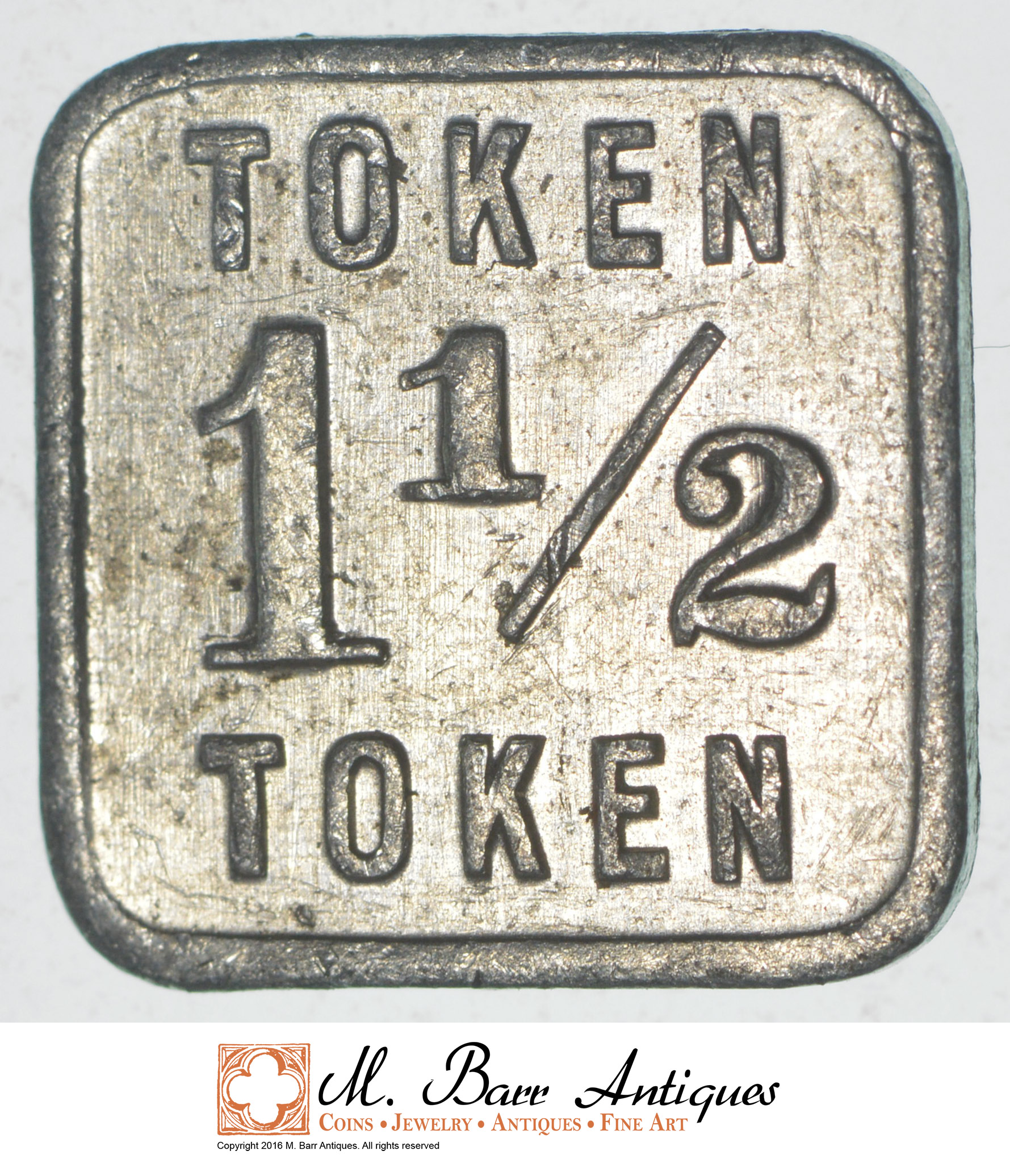 1 1/2 Square Token | Property Room